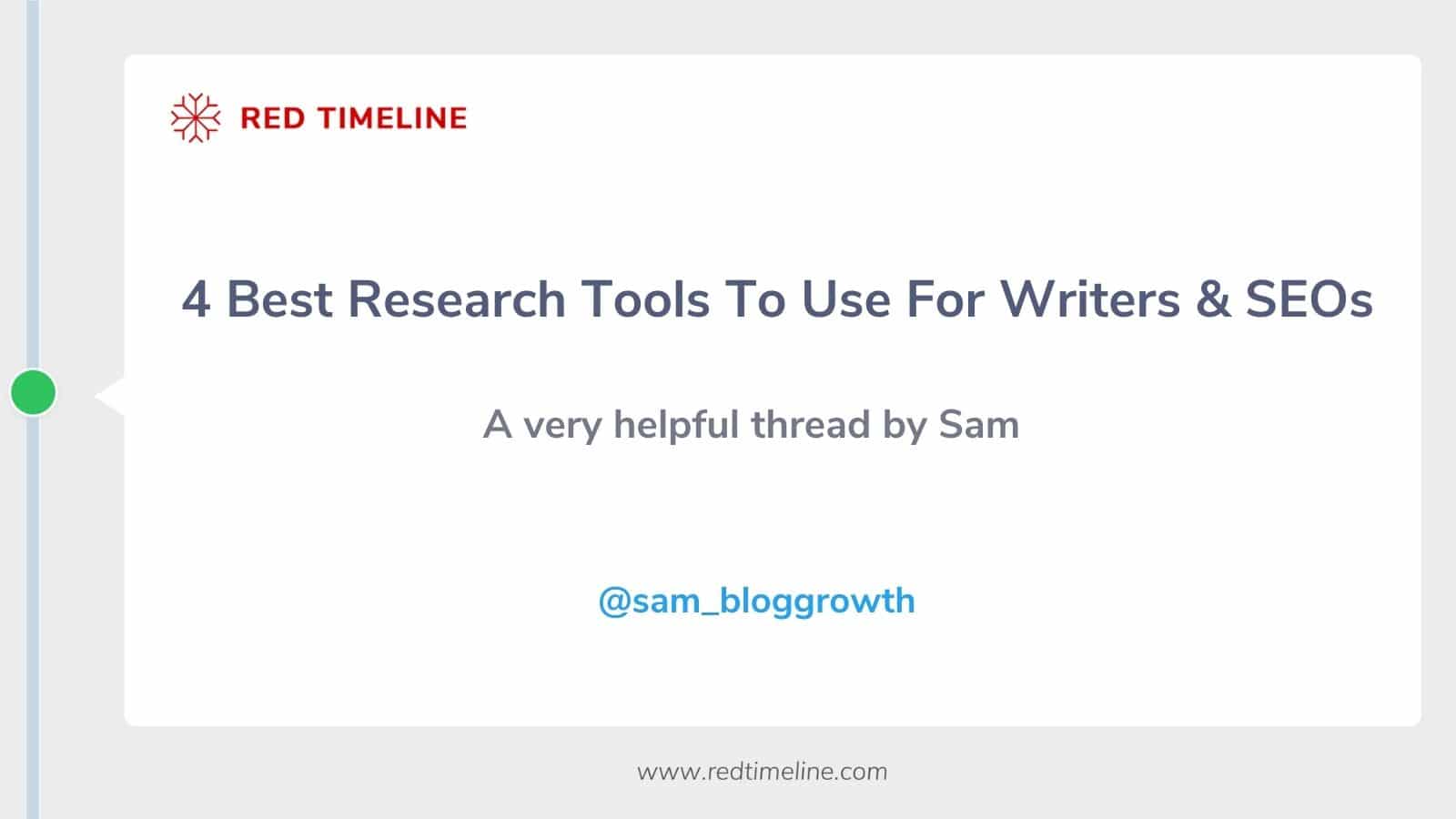 4 Best Research Tools To Use For Writers & SEOs - Red Timeline