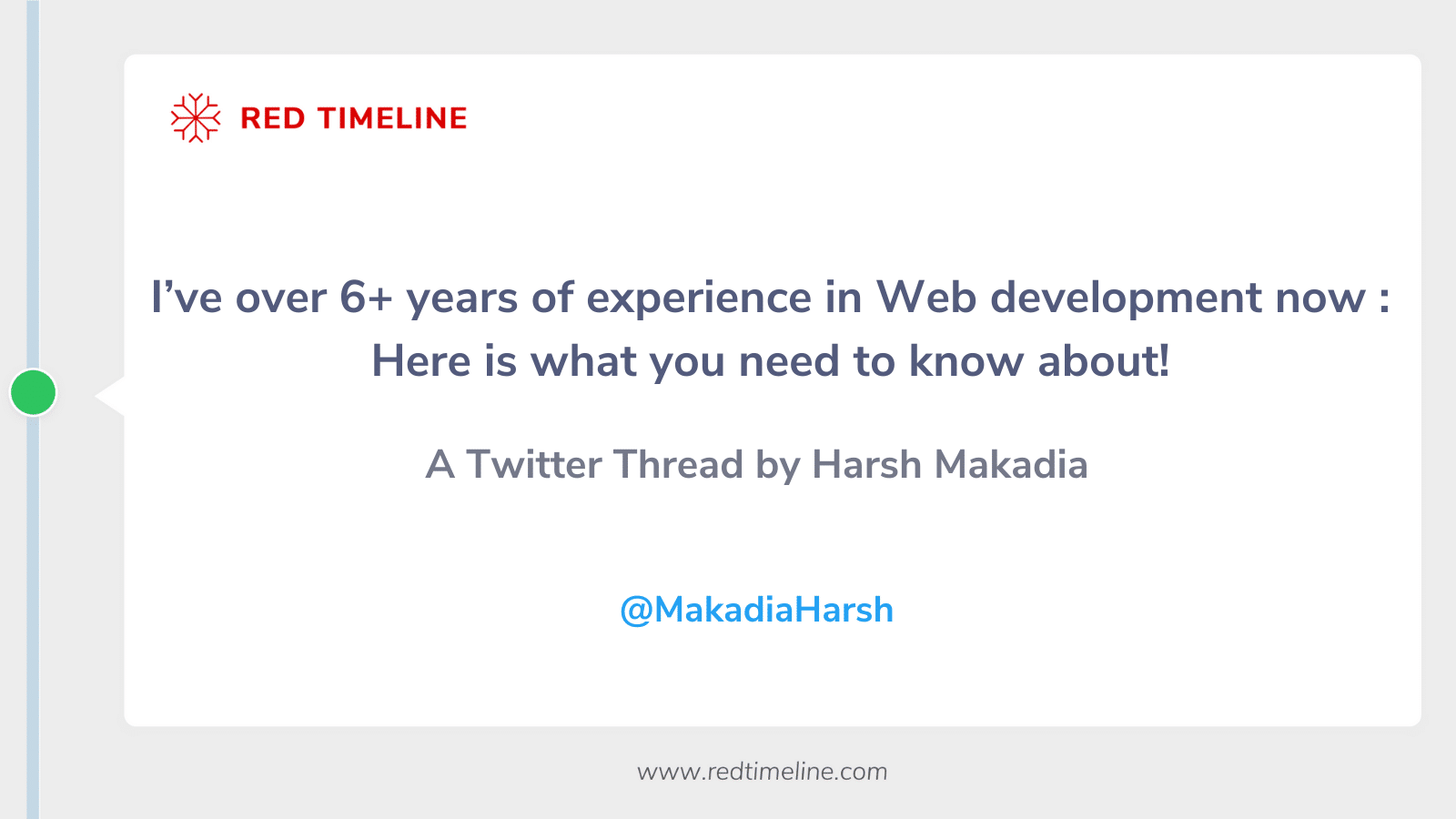I've over 6+ years of experience in Web development now : Here is what ...